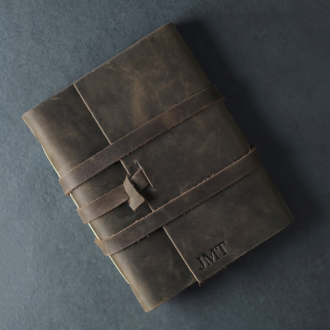 Personalized Leather Journal | Handmade Sketchbook Notebook | Pages ...