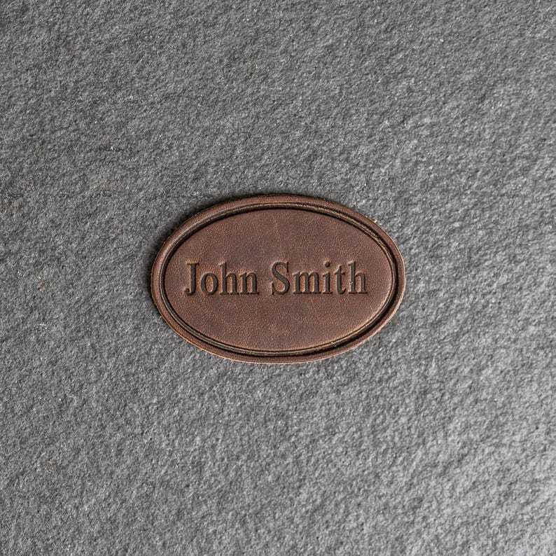 Personalized Leather Patch | Custom With Logo, Text, or Initials ...