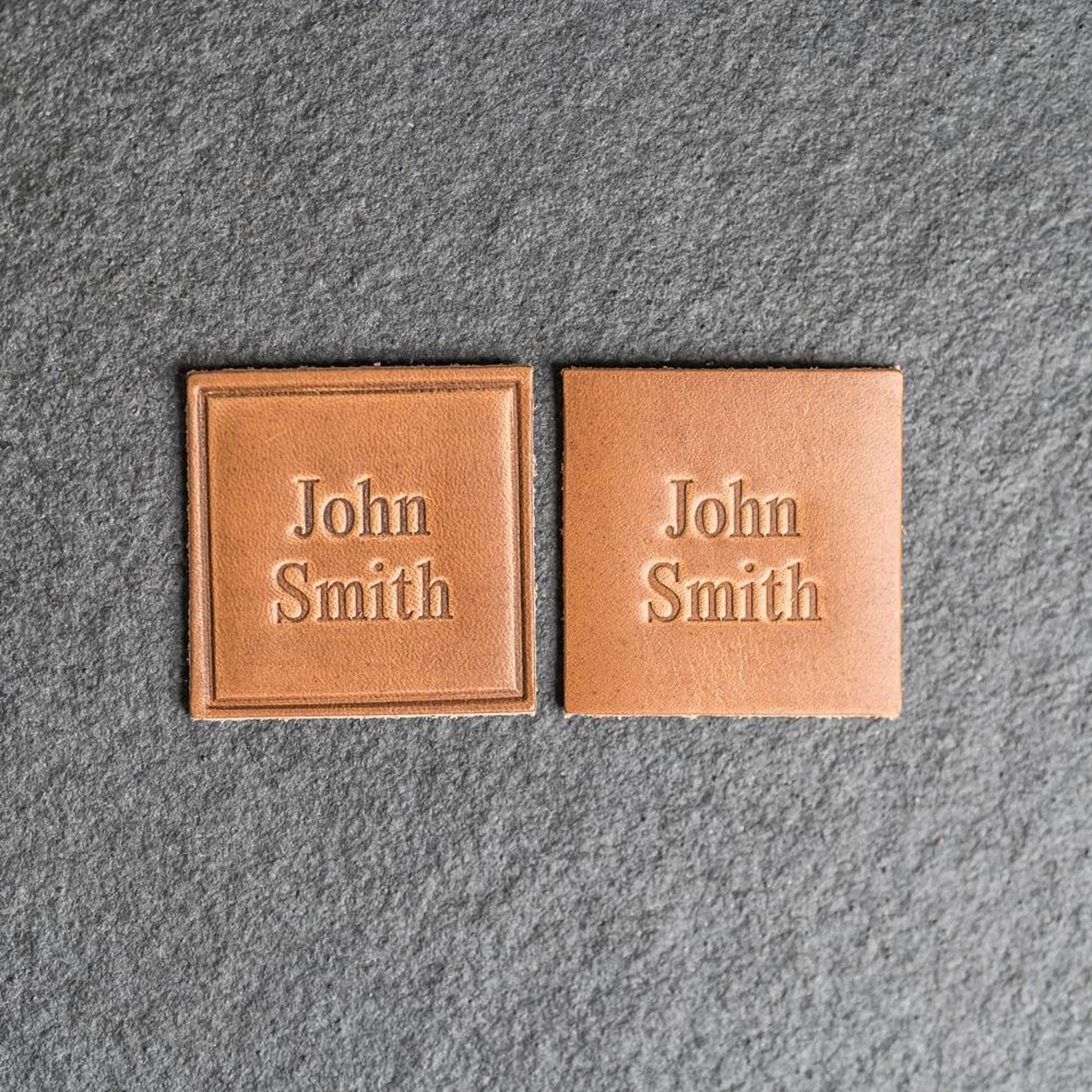 Personalized Leather Patch | Custom With Logo, Text, or Initials ...