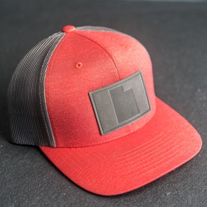 Utah Performance Trucker Hat Leather Patch Performance Style Trucker ...