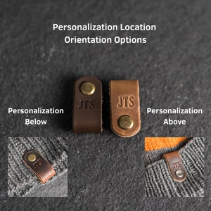 Personalized Leather Clothing Tabs W/ Chicago Screw Customized W/ 1-3 ...