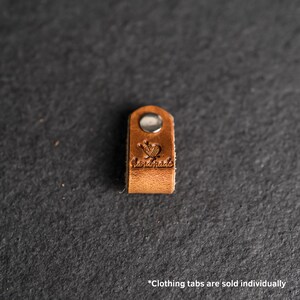 Leather Clothing Tab - Handmade Stamp| W/ Chicago Screw | Mother's Day ...