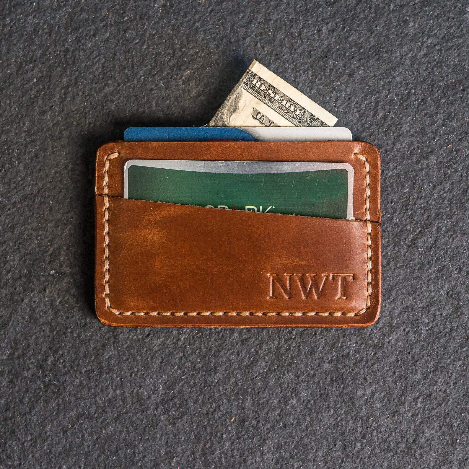 Personalized Leather ID Wallet Small Wallet Men's - Etsy
