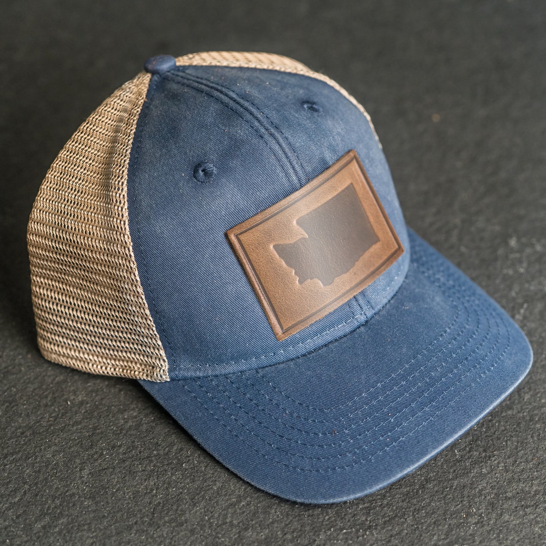 Washington Ponytail Hat | Leather Patch Ponytail Style Hats | State of ...