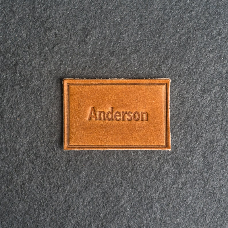Personalized Leather Patch Custom With Logo Text or - Etsy