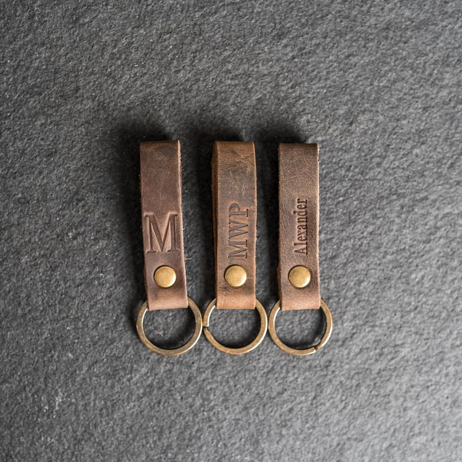 Loop Keychain - Personalized Premium Leather Keychain | Key Wrap | Key ...