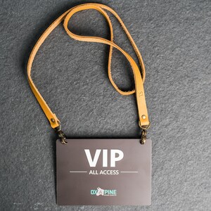 Leather Event Lanyard | Add Initials, Name, And/or Logo | Corporate ...