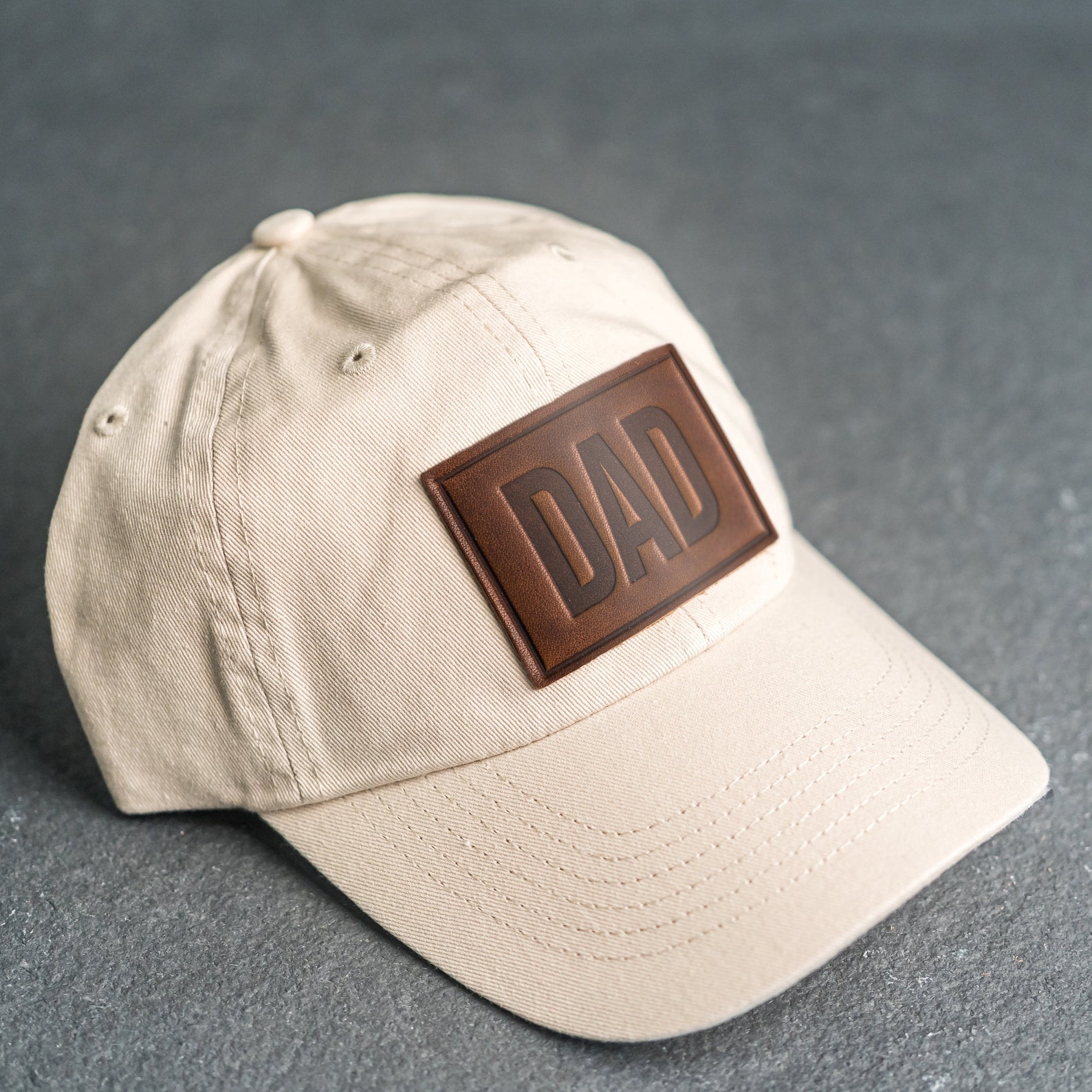 Dad Unstructured Hat | Leather Patch Unstructured Style Hats | Dad Hat ...