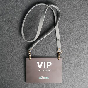 Leather Event Lanyard | Add Initials, Name, And/or Logo | Corporate ...