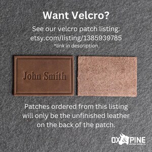 Personalized Leather Patch | Custom With Logo, Text, or Initials | Blank Patch | Rectangle ...