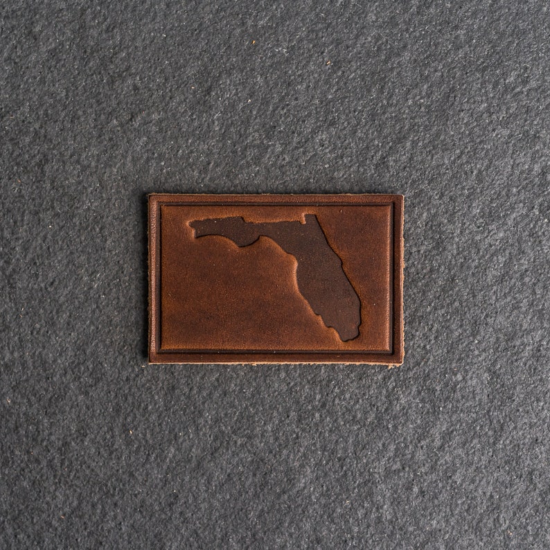 Florida Leather Patch Velcro Option 3 X 2 - Etsy