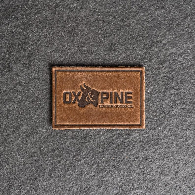 Ox & Pine Rectangle Leather Patches With Optional Hook and Optional ...