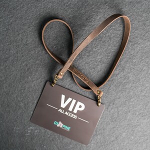 Leather Event Lanyard | Add Initials, Name, And/or Logo | Corporate ...