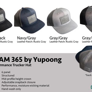 Compass Rose Performance Trucker Hat | Leather Patch Performance Style ...