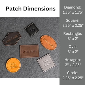 Personalized Leather Patch | Custom With Logo, Text, or Initials ...