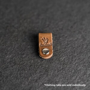 Leather Clothing Tab - Handmade Stamp| W/ Chicago Screw | Mother's Day ...