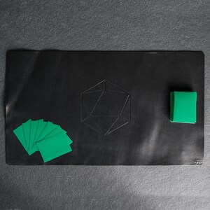 Leather Gaming Playmat With Personalization + Design Stamp | 24" X 14 ...
