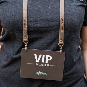 Leather Event Lanyard | Add Initials, Name, And/or Logo | Corporate ...