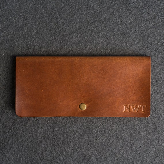 Personalized Leather Long Wallet Single Sided Long - Etsy
