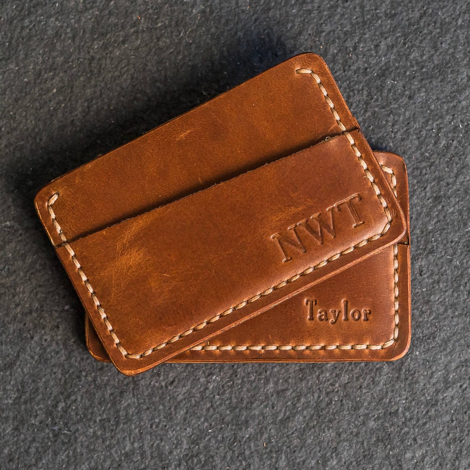 Personalized Leather ID Wallet Small Wallet Men's - Etsy