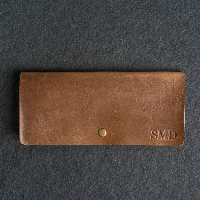 Personalized Leather Long Wallet Single Sided Long - Etsy