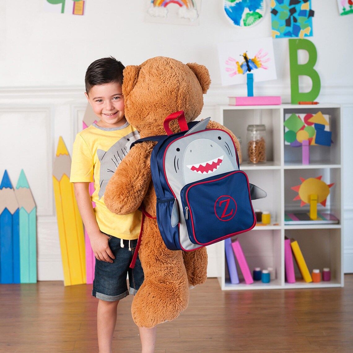 Shark Backpack. Preschool Backpack. Monogram Backpack. Baby | Etsy