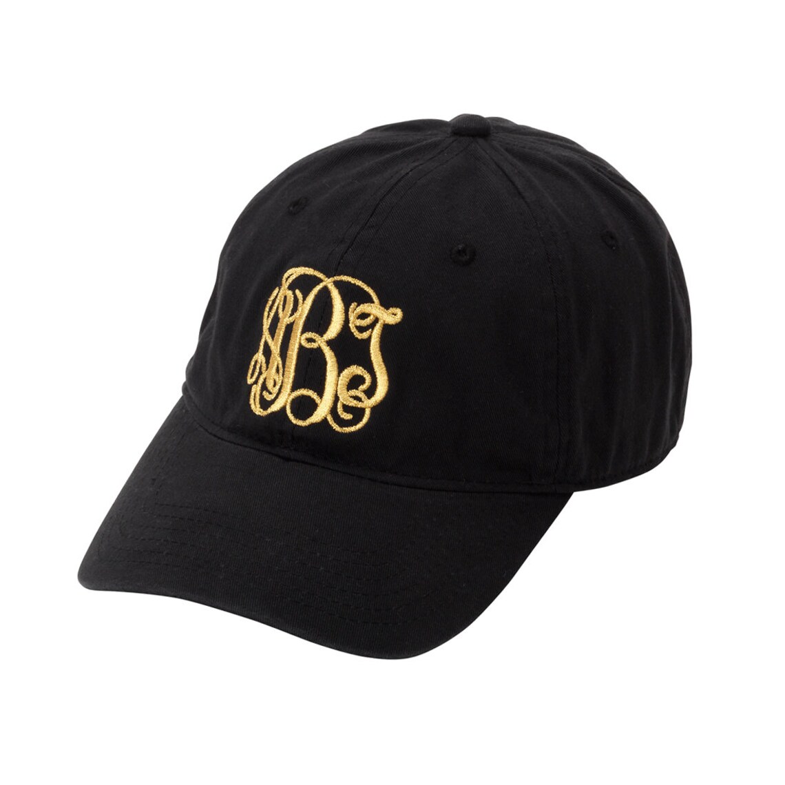 Black Monogrammed Hat. Monogrammed Hat. Personalized Hat. Black Hat ...