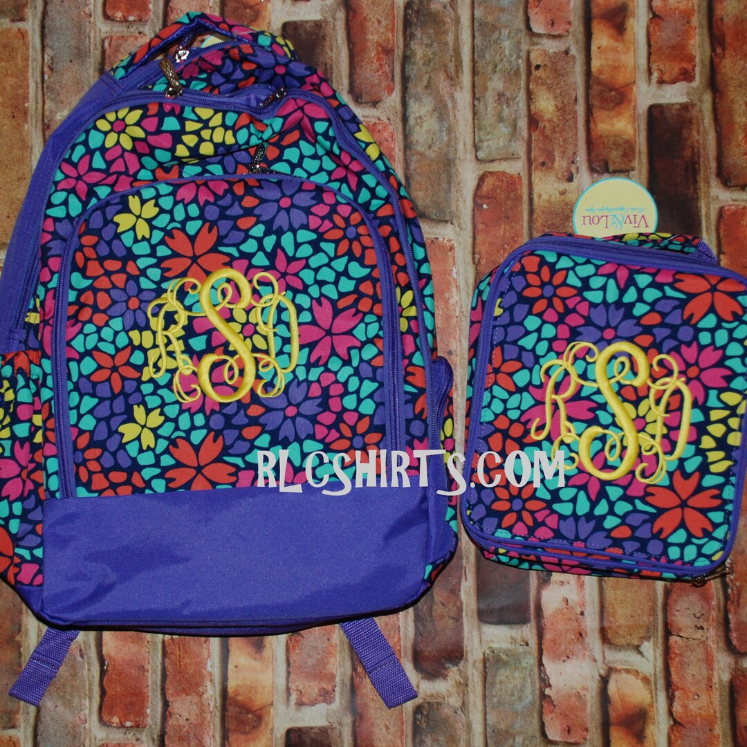 Petal Punch Two Piece Set. Backpack, Lunch Bag, Personalized Backpack ...