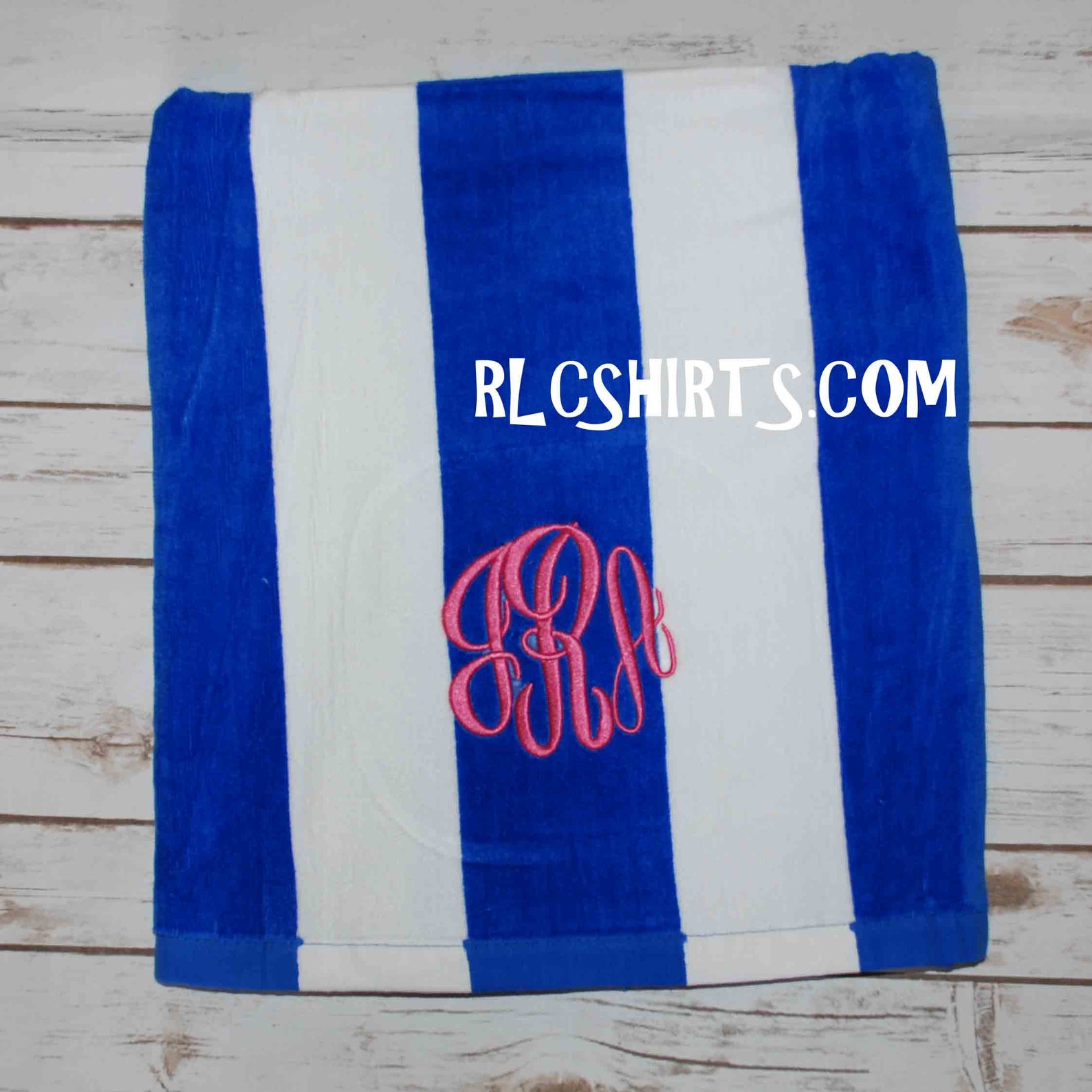 Preppy Stripe Monogrammed Beach Towels. Monogrammed Beach | Etsy