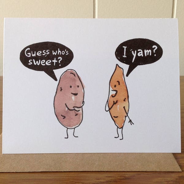 Potato Thank You Card - Etsy