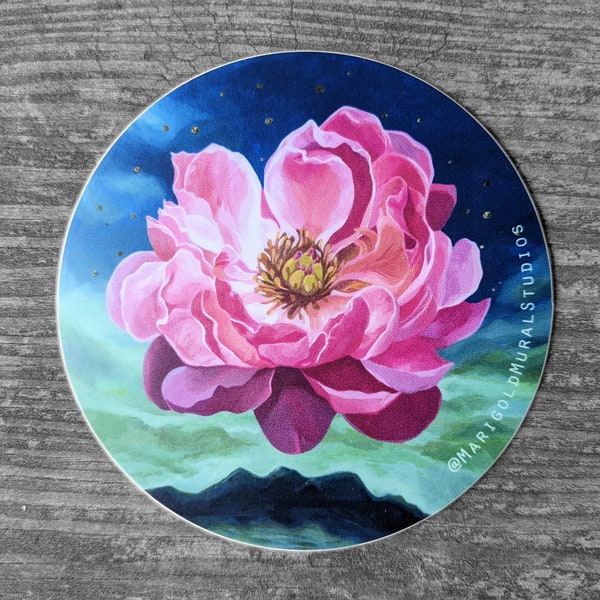 Peony Sticker - Etsy