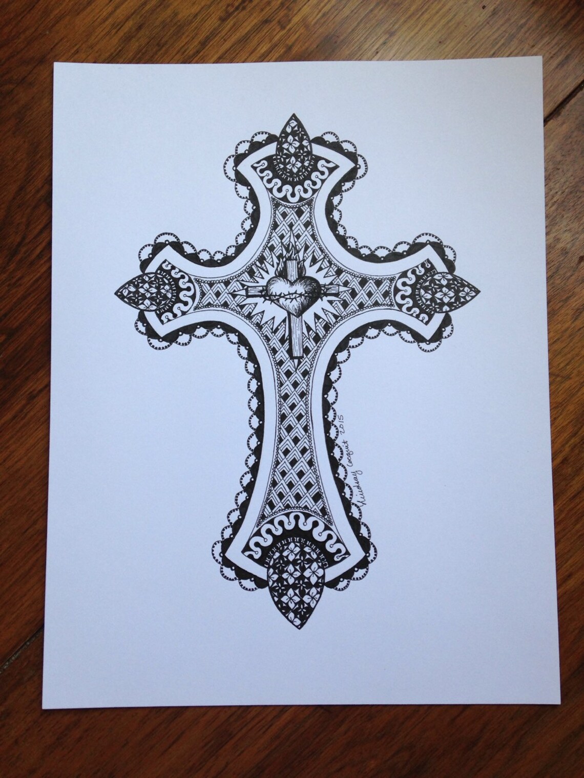 Zentangle, Pen and Ink Zentangle, Pen and Ink Drawing, Cross, Cross ...