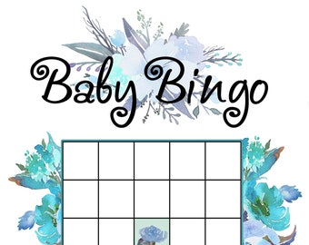 Baby Bingo Baby Shower Game, Bingo Baby Shower, Boy Baby Shower Game ...
