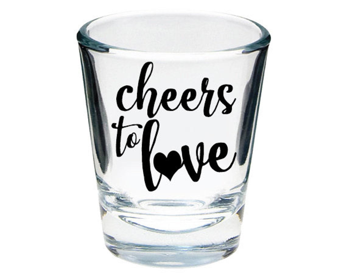 Cheers to Love, FREE SHIPPING*, Wedding Shot Glasses, Custom Shot ...