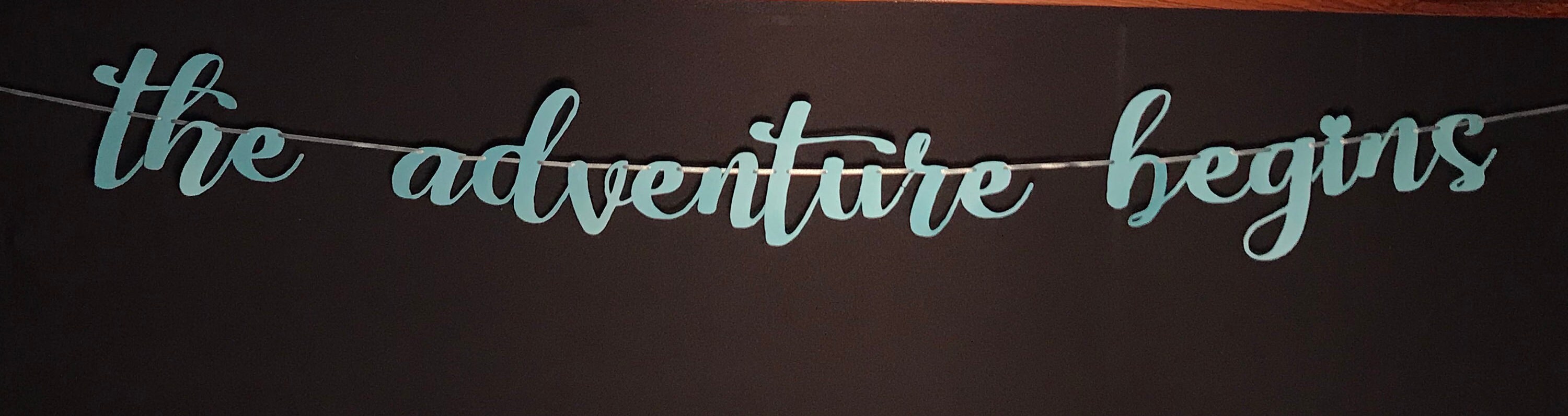 Baby Shower Banner, the Adventure Begins, Onesie Banner - Etsy