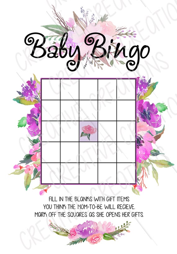 Baby Bingo Baby Shower Game Bingo Baby Shower Boy Baby - Etsy