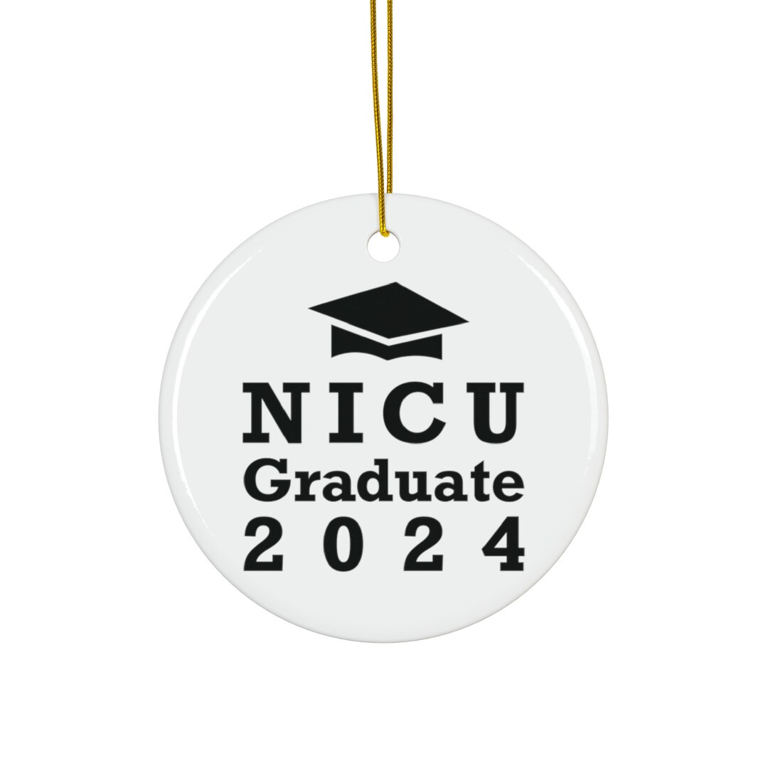 NICU Graduate 2024 Ceramic Christmas X-mas Ornament Shower Gift New ...