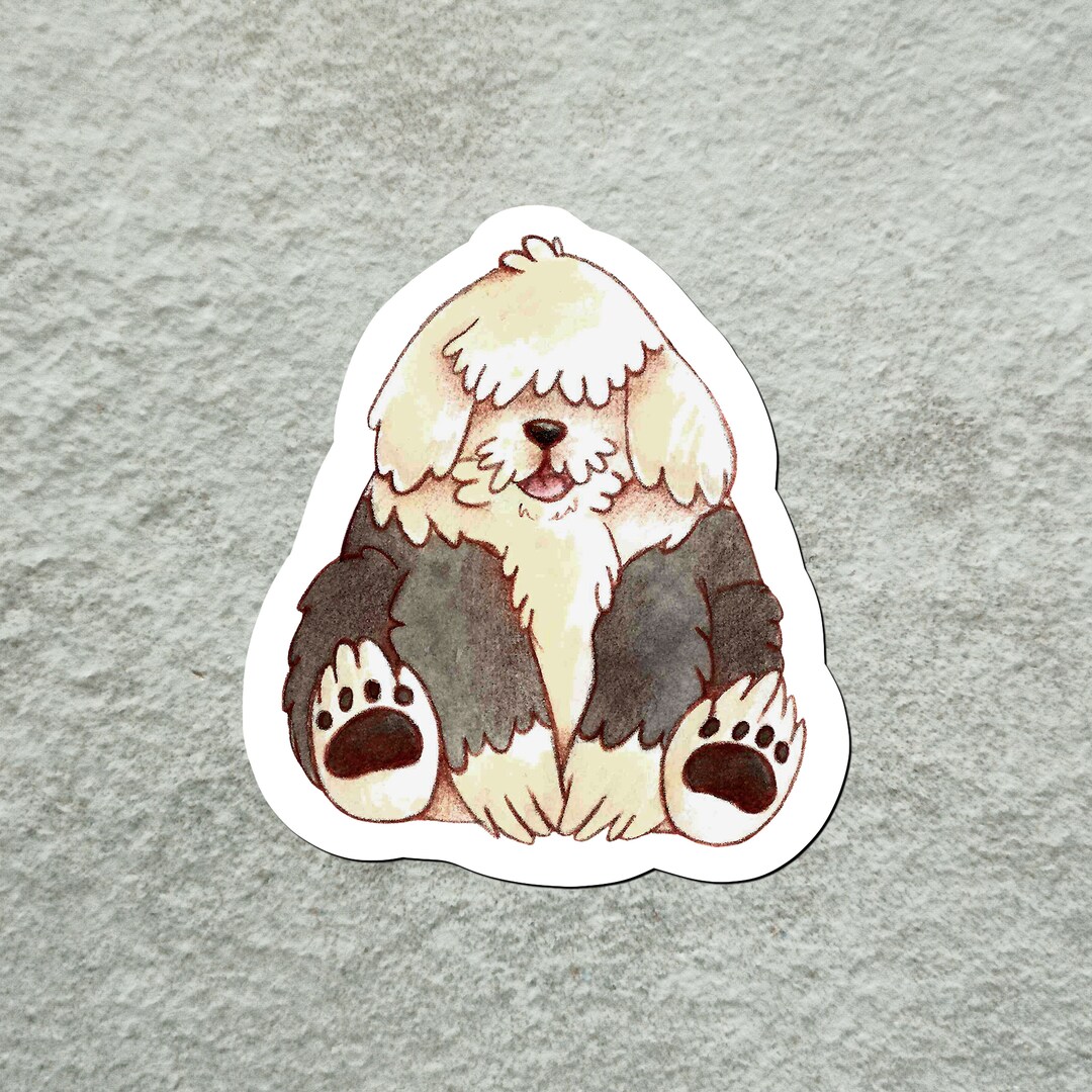 Sheep Dog Sticker, Old English Sheepdog Sticker, Dulux Dog Sticker, Dog ...