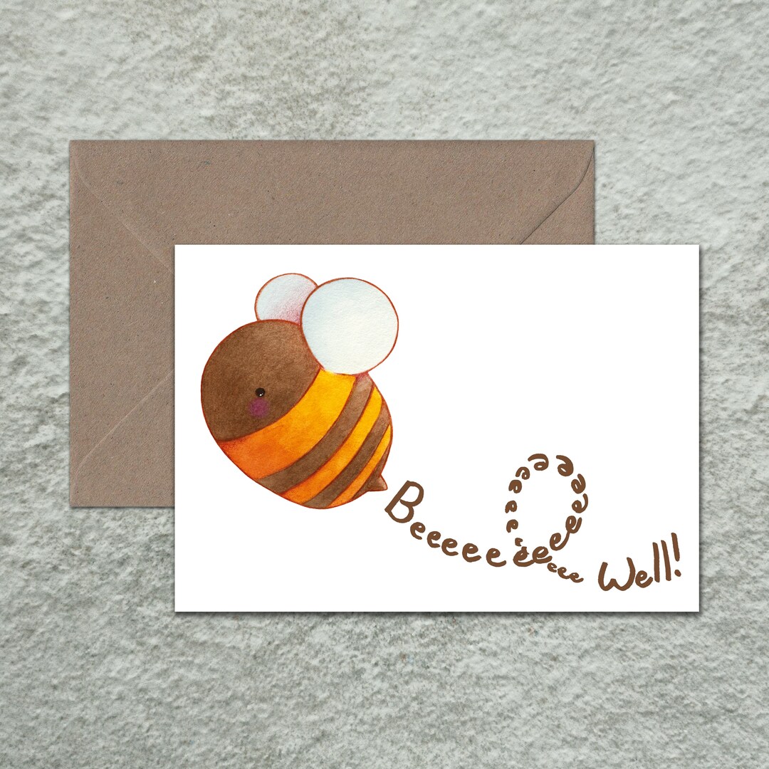 Bee Well Greeting Card Multi-pack, Get Well Greeting Card, Blank ...