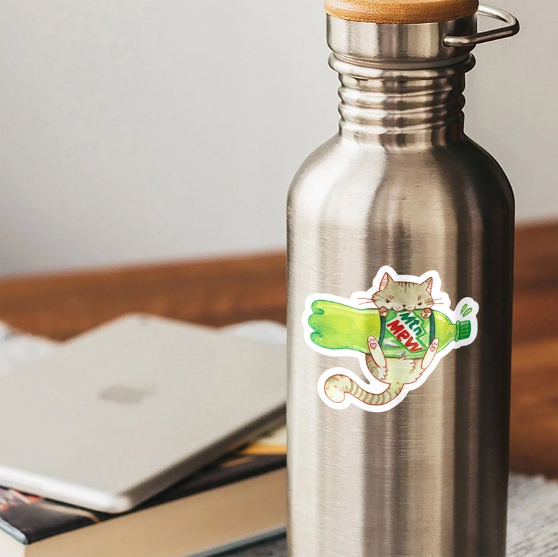 Mtn Mew Cat Sticker, Soda Sticker, Mountain Dew Sticker, Cat Sticker ...