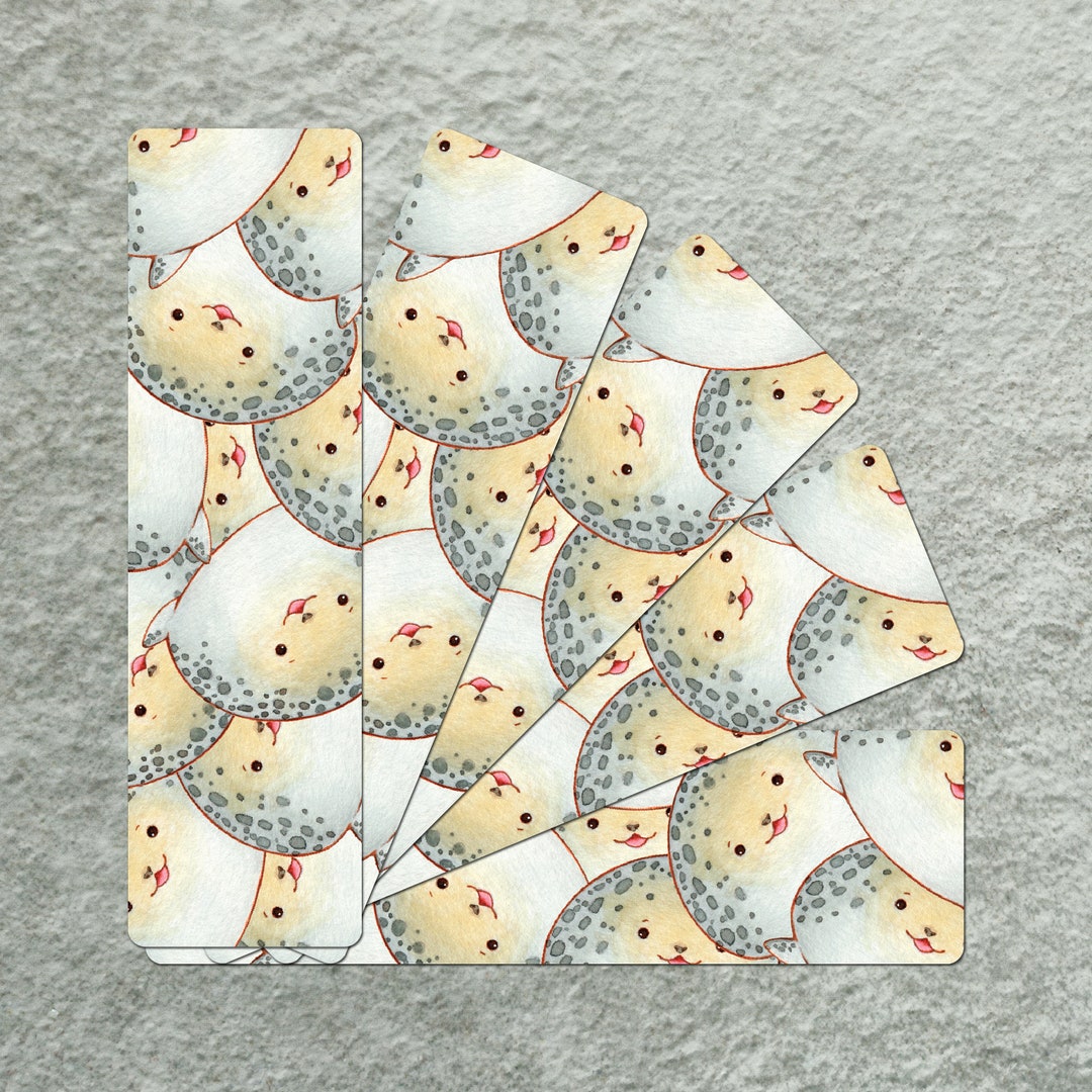 Flops the Seal Bookmark, Cute Baby Seal Bookmark, Harbor Seal Bookmark ...