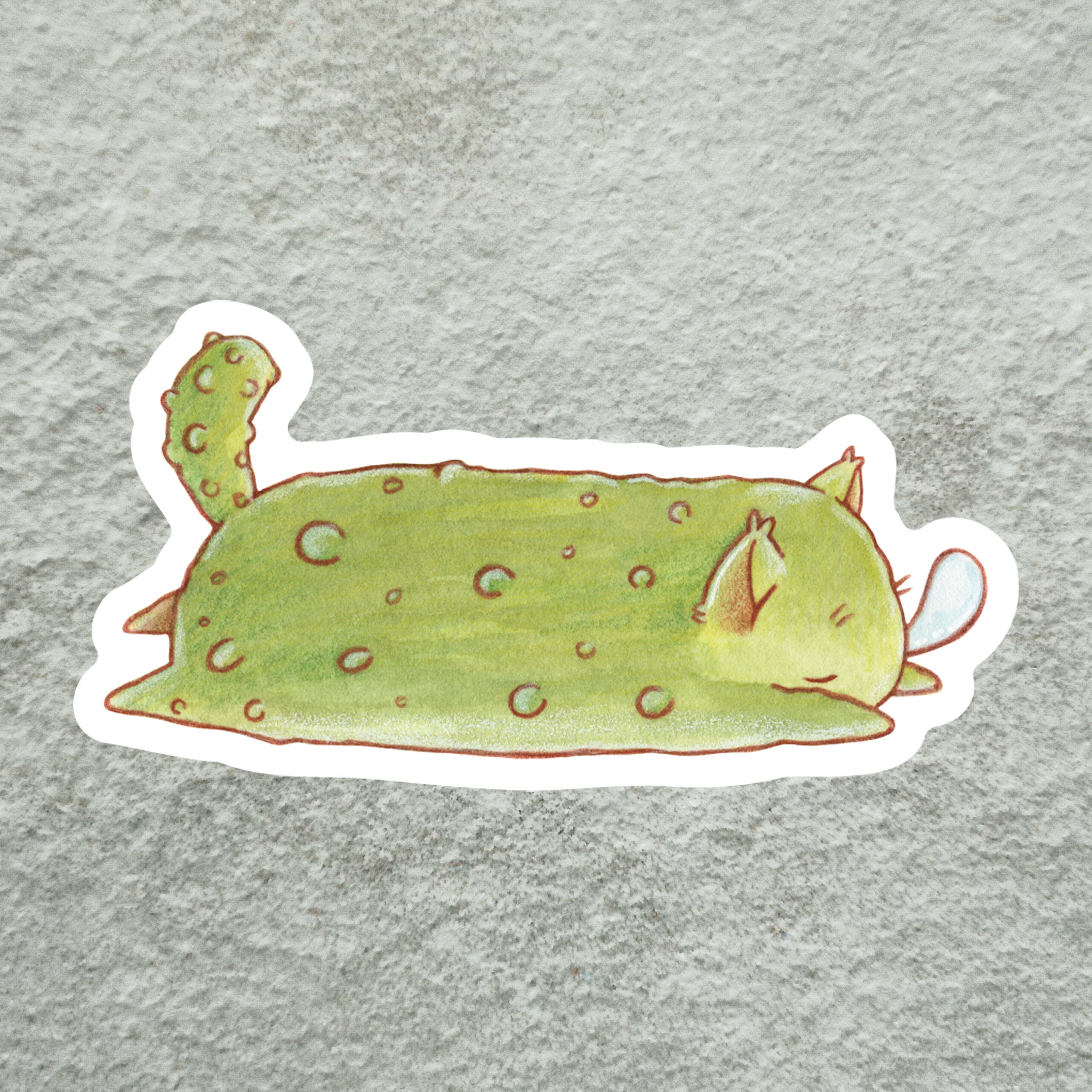 Pickle Cat Stickerpack, Pickle Jar Sticker, Weird Cat Stickers, Green ...