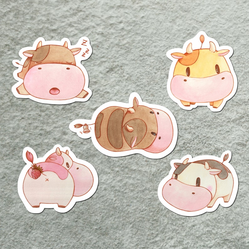 Story of Seasons Cows Vinyl Sticker Pack - Etsy