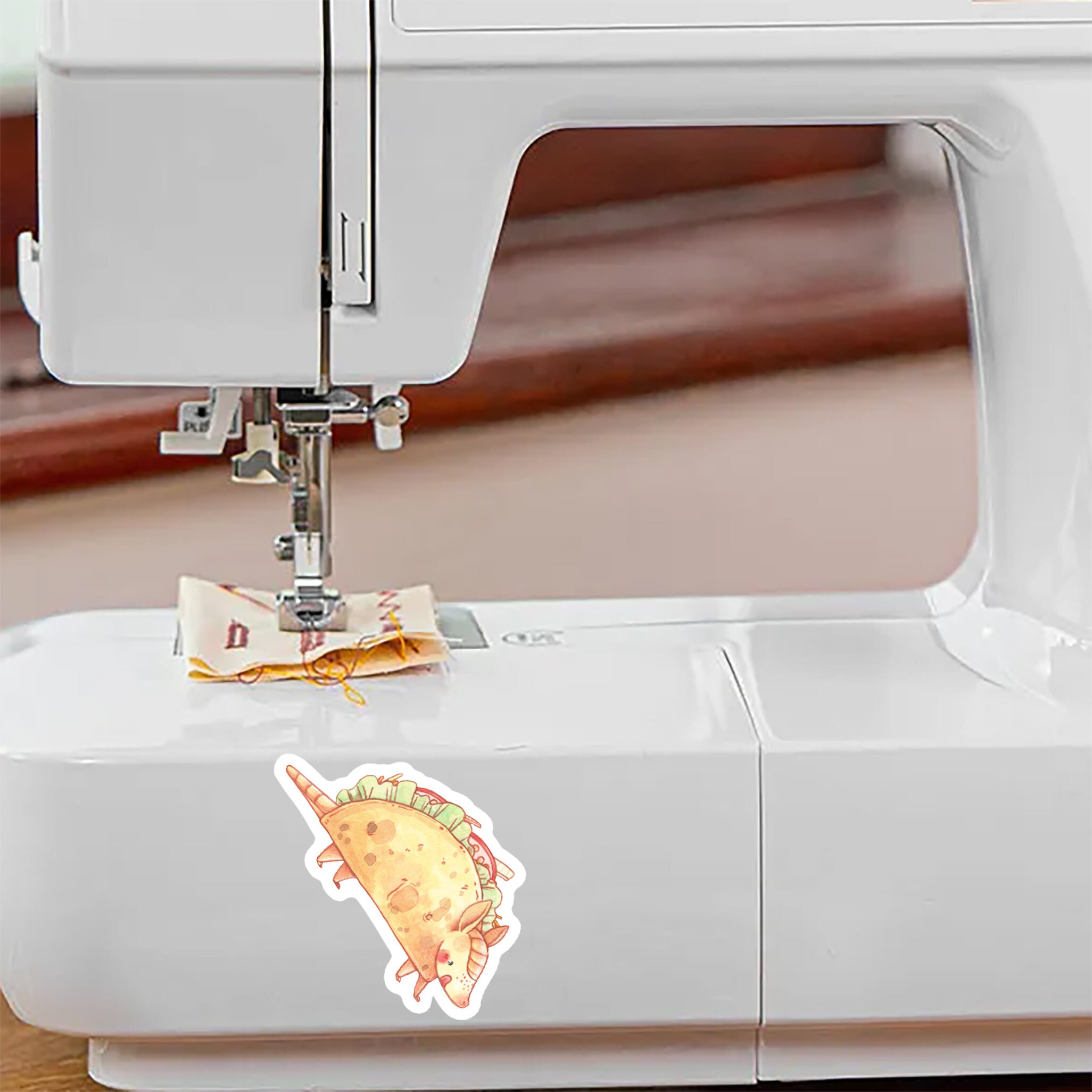 Tacodillo Sticker, Taco Armadillo Sticker, Cute Food Sticker, Mexican ...