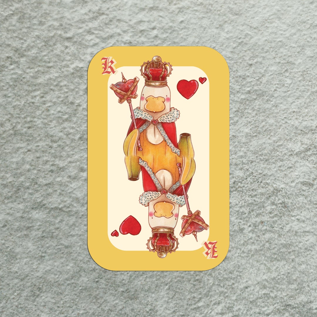 King Banana Duck Sticker, Funny Animal Sticker, Royal Duck Sticker ...