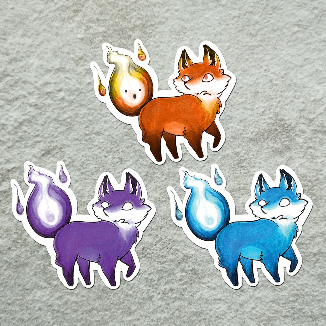 Firefox Sticker, Kitsune Sticker, Fox Spirit Sticker, Fox Sticker ...
