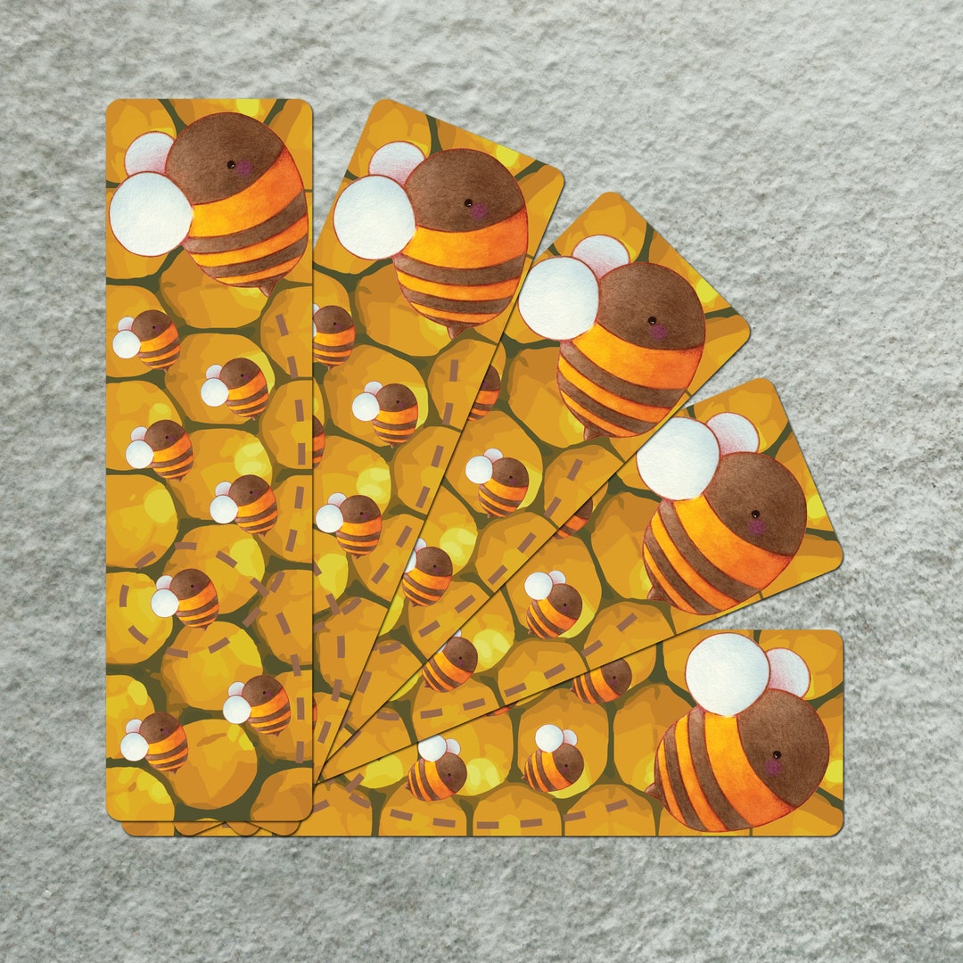 Bumble Bee Bookmark, Honeycomb Bookmark, Cute Bee Bookmark, Spring ...