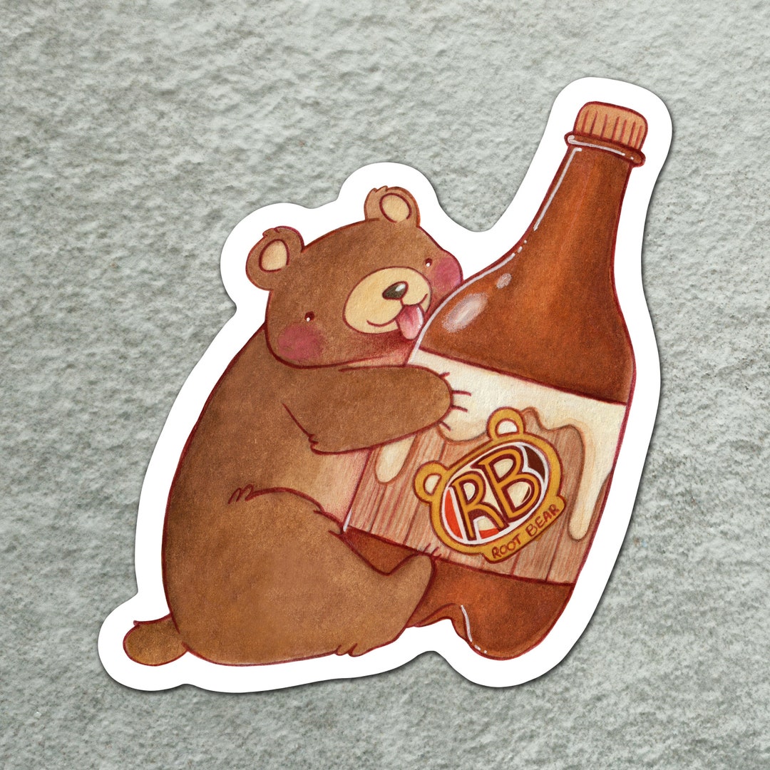 Root Bear Sticker, Soda Sticker, Root Beer Sticker, Bear Sticker, Junk ...