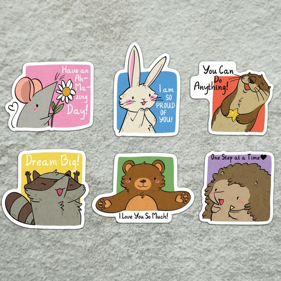 Encouraging Animals Stickers Positive Reinforcement Stickers - Etsy