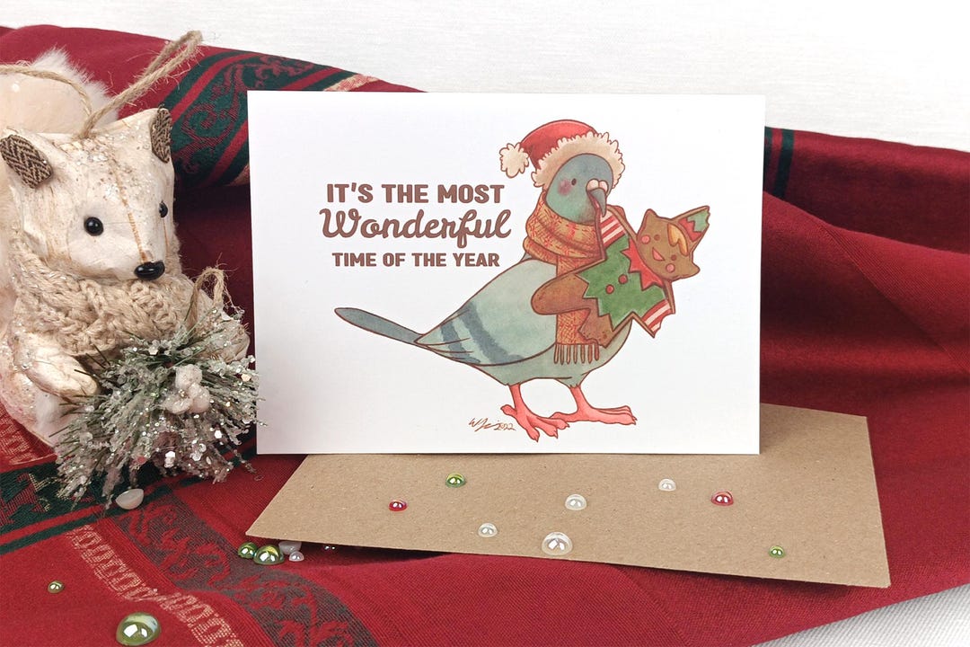 Pigeon Christmas Card Multi-pack, Most Wonderful Time of the Year Card ...
